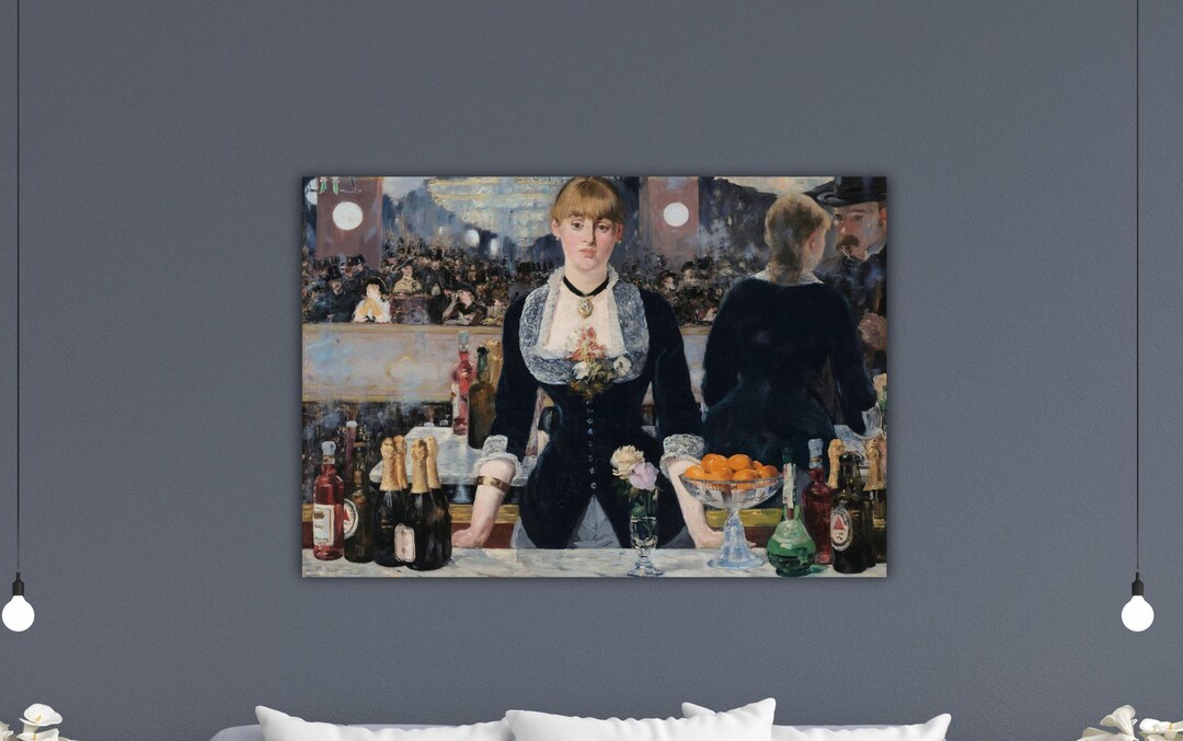 Edouard Manet - Un Bar Aux Folies Bergère 1882 Painting Modern Wall Art ...