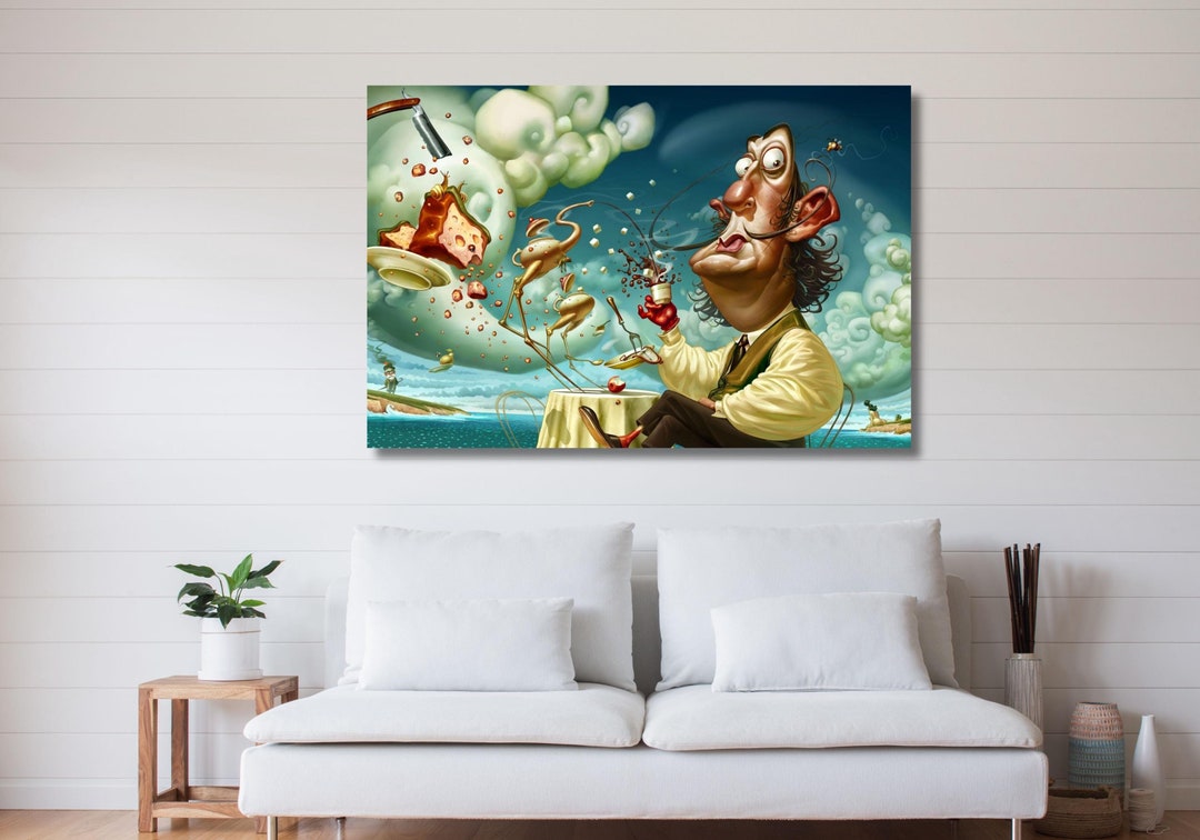 Salvador Dali Wall Art,salvador Dali Print Art,ready to Hang Canvas ...