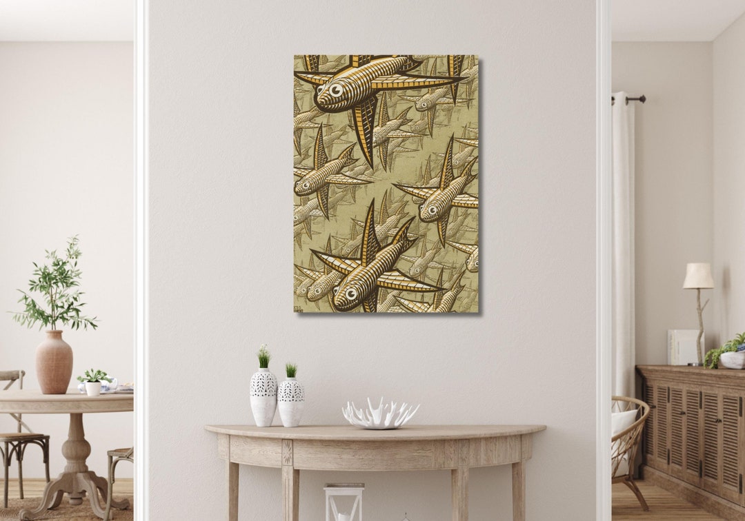 Maurits Cornelis Escher Wall Art,escher Paint,surrealist Poster,redy to ...