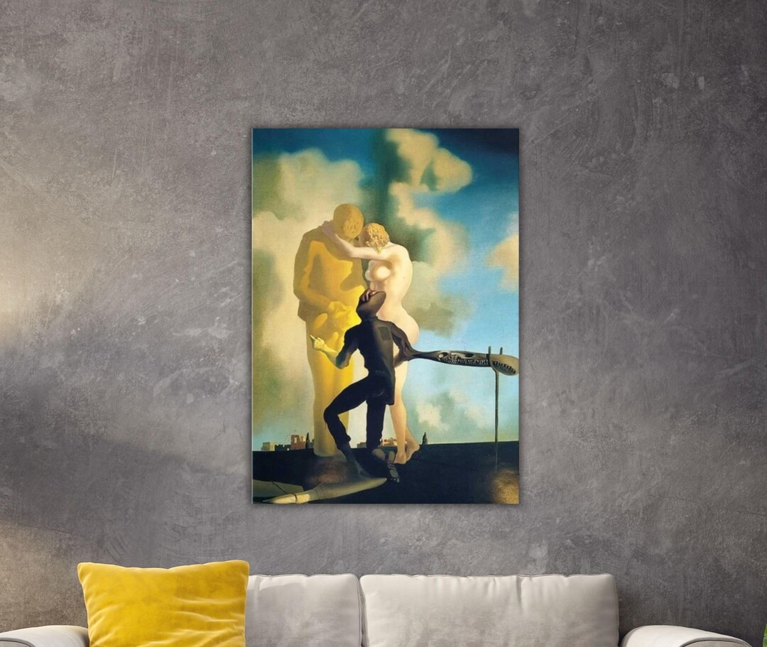 Salvador Dali Meditating With Harp Canvas Salvador Dali Paint Dali ...