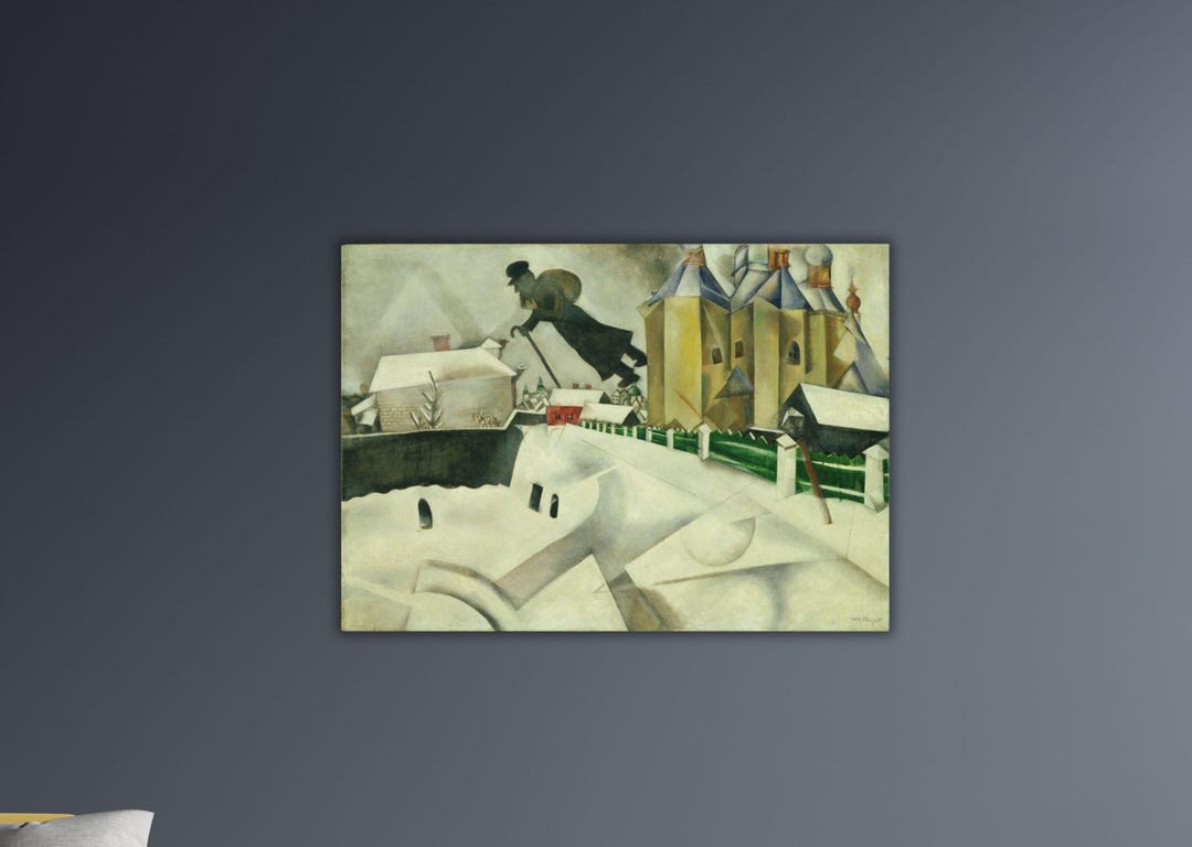 Marc Chagall Over Vitebsk Wall Art Marc Chagall Canvas Art Marc Chagall ...