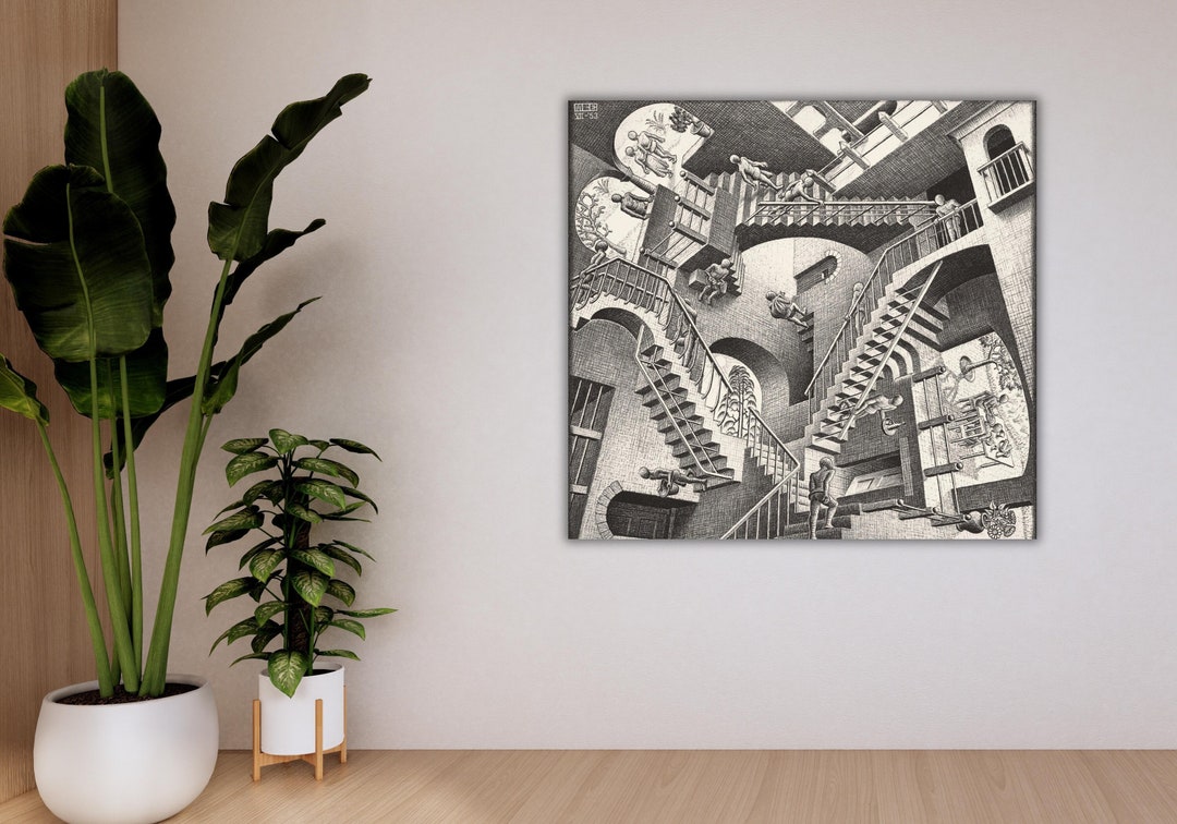 Maurits Cornelis Escher Relativity Print,relativity Canvas Wall Art ...