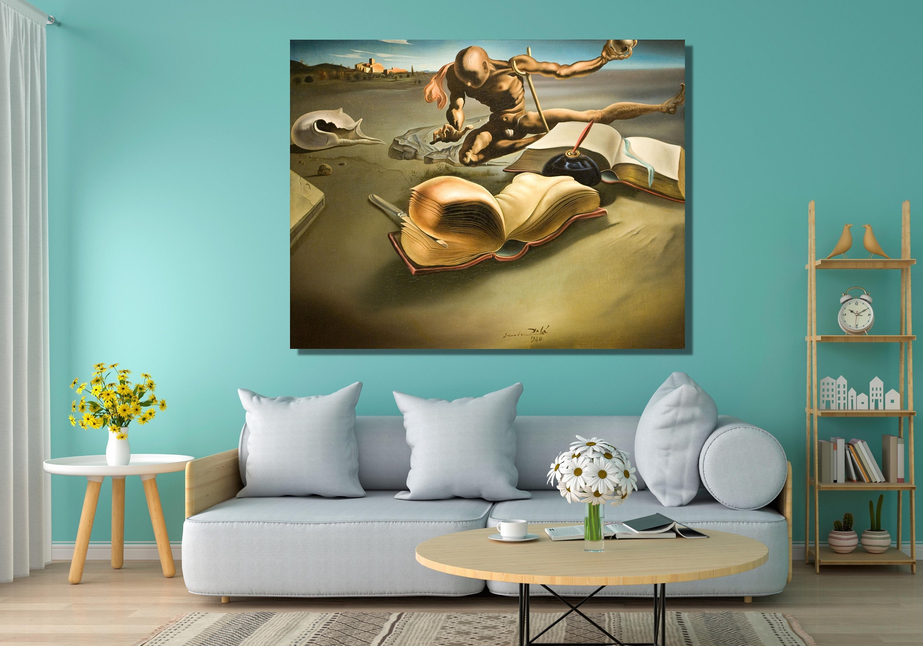Salvador Dali Wall Art Salvador Dali Poster Art Ready to Hang Canvas ...