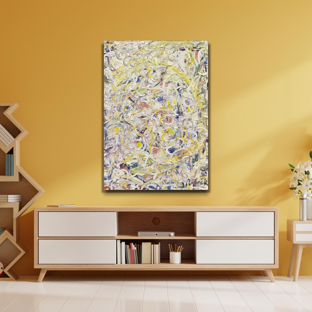 Jackson Pollock Wall Art Reproduction Canvas Office Room Decor Art ...