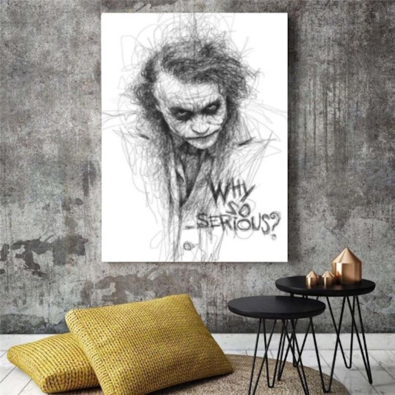 Joker Why so Serious Canvas Poster,joker Why so Serious Canvas Art ...