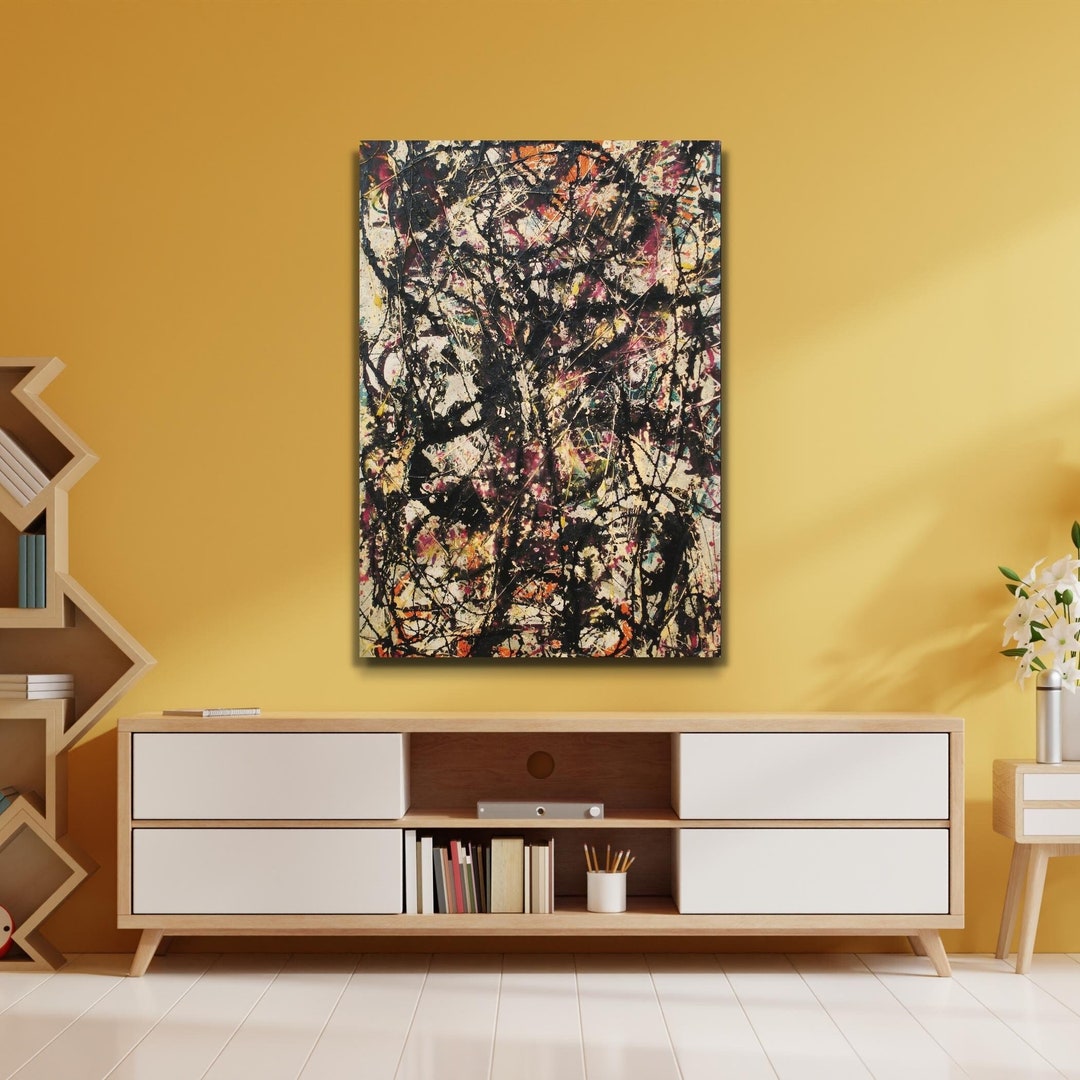 Jackson Pollock Canvas,pollock Painting,reproduction Wall Art,office ...