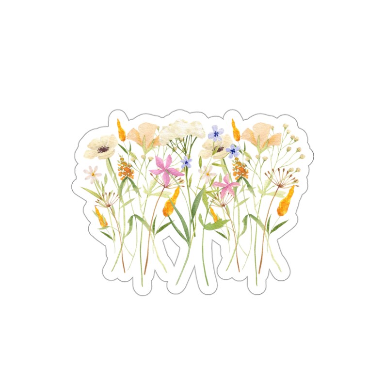 Wildflowers Die-cut Stickers - Etsy