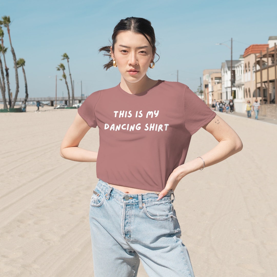 This is My Dancing Shirt - Women's Flowy Cropped Tee - Etsy