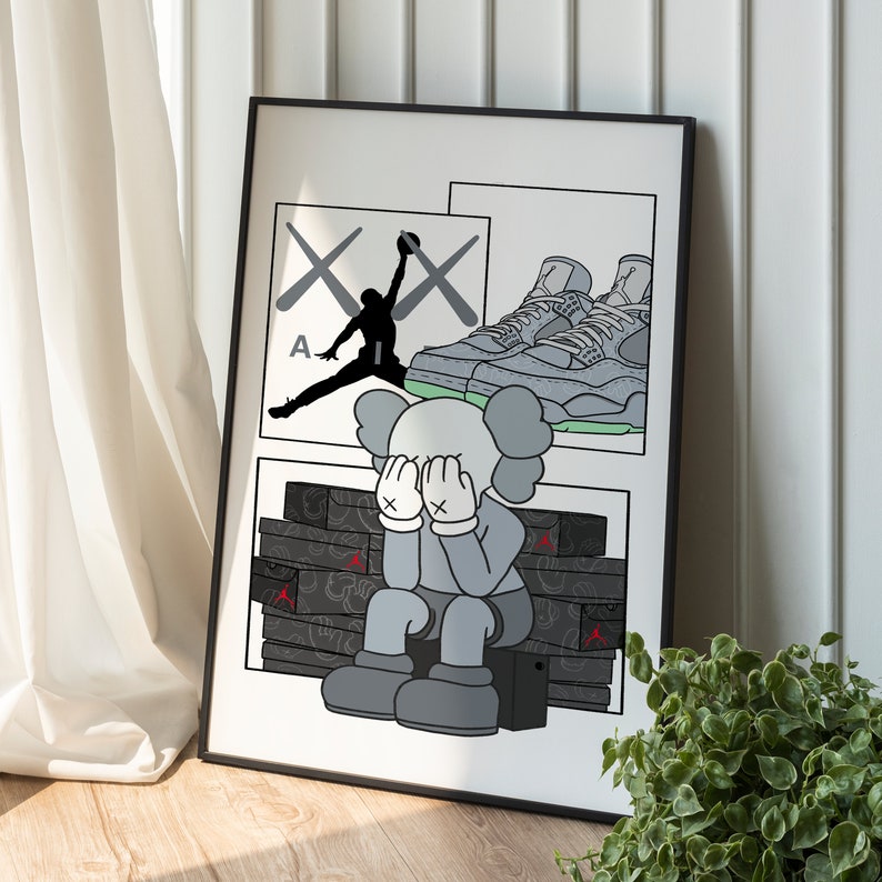 Kaws Poster Hypebeast Wall Art Kaws Print Set of 3 Sneaker Poster - Etsy