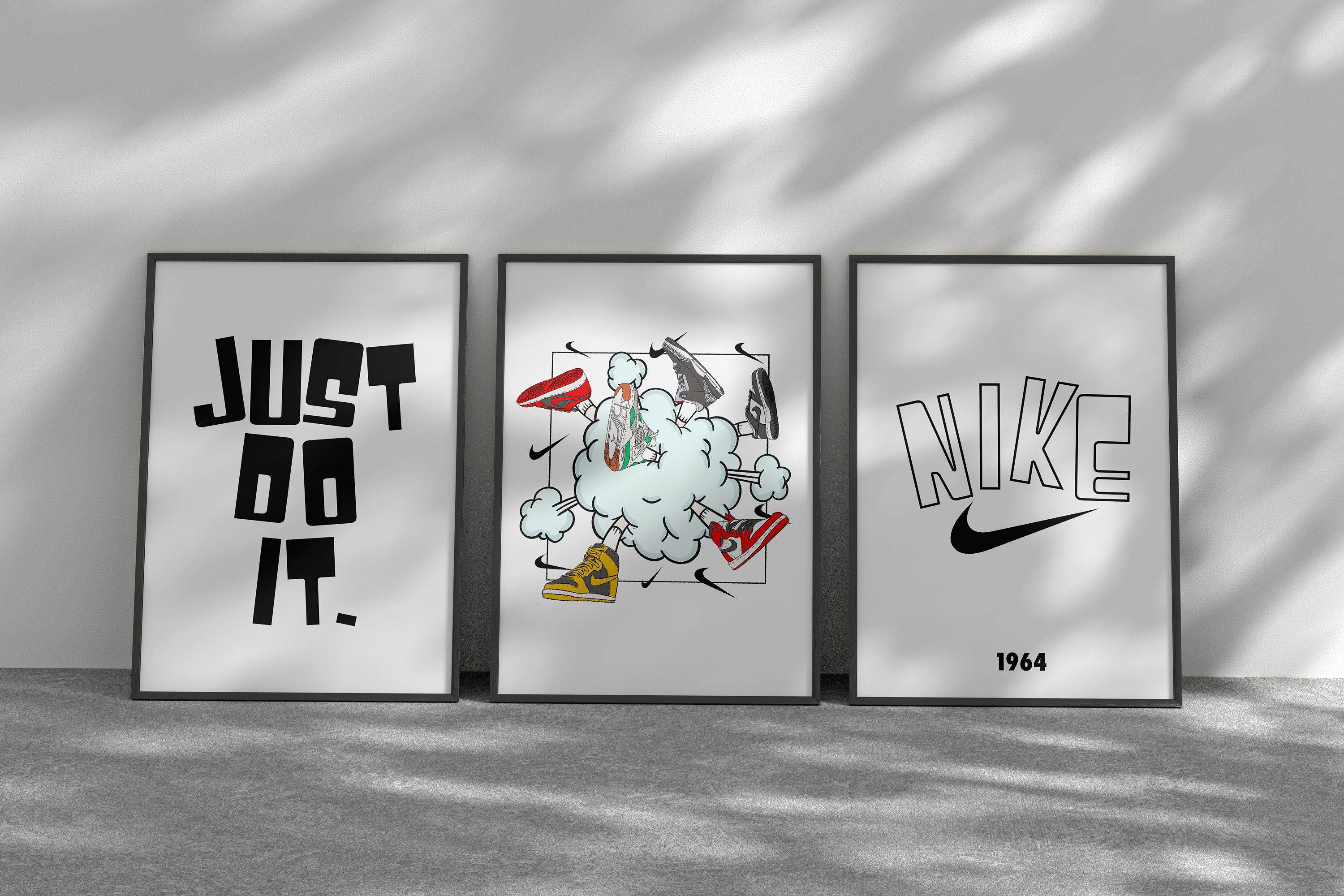 Set of 3 Sneaker Poster-hypebeast Wall Art-digital Sneaker Print ...