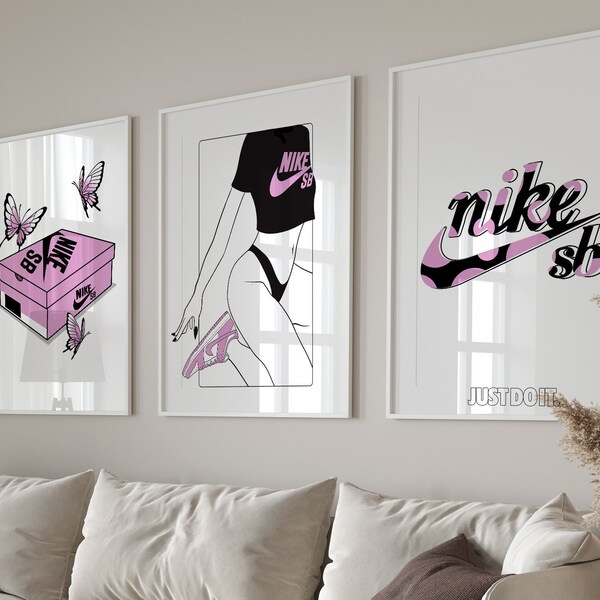 Pink Sneakers - Etsy