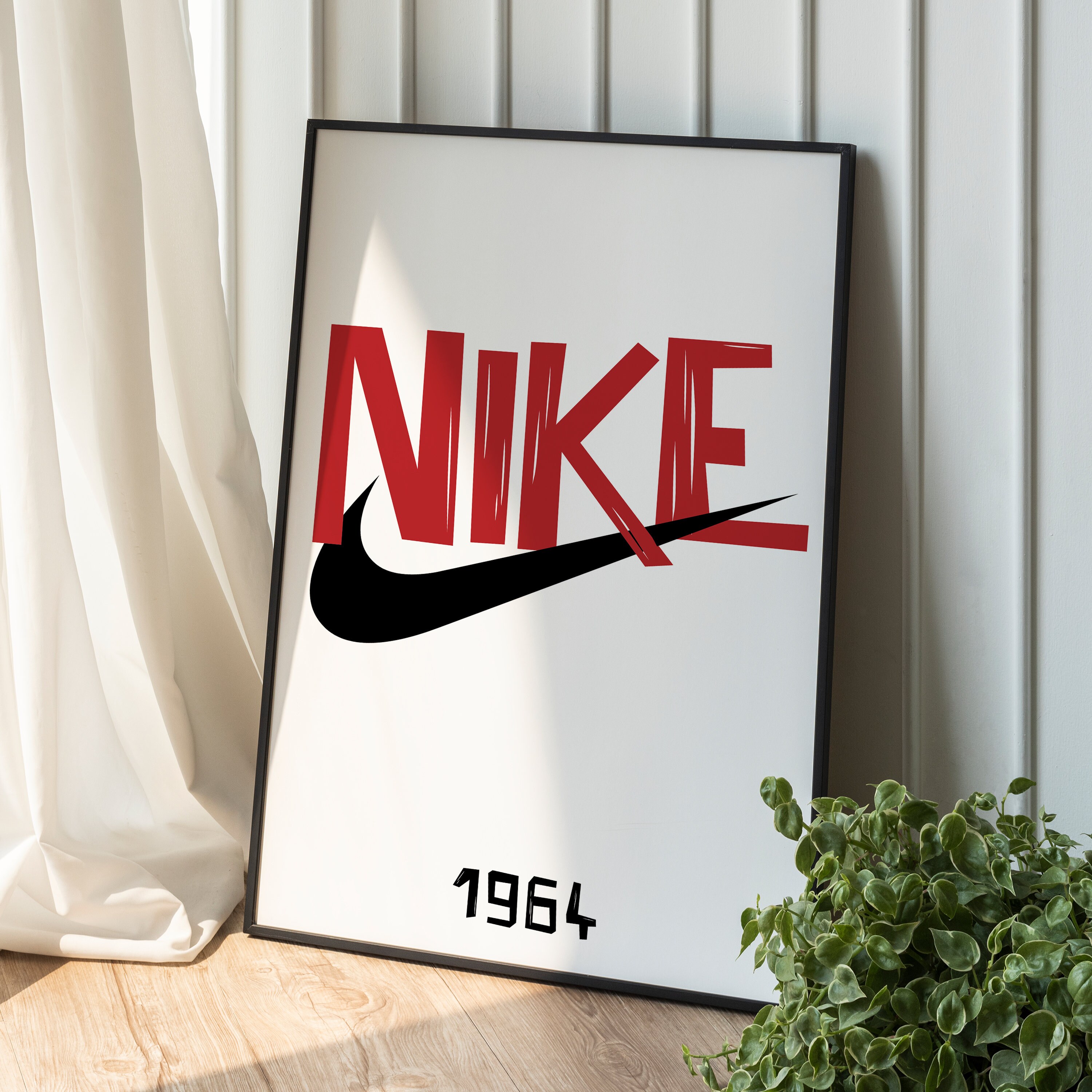 Red Sneaker Artwork Sneakerhead Poster Red Hypebeast Wall Art Sneaker ...