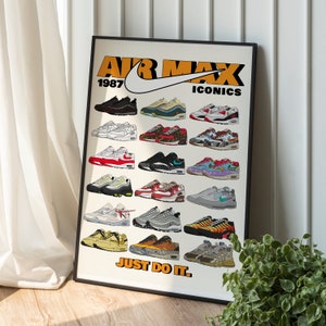Vintage Air Max Sneaker Poster-hypebeast Wall Art-vintage Sneaker ...