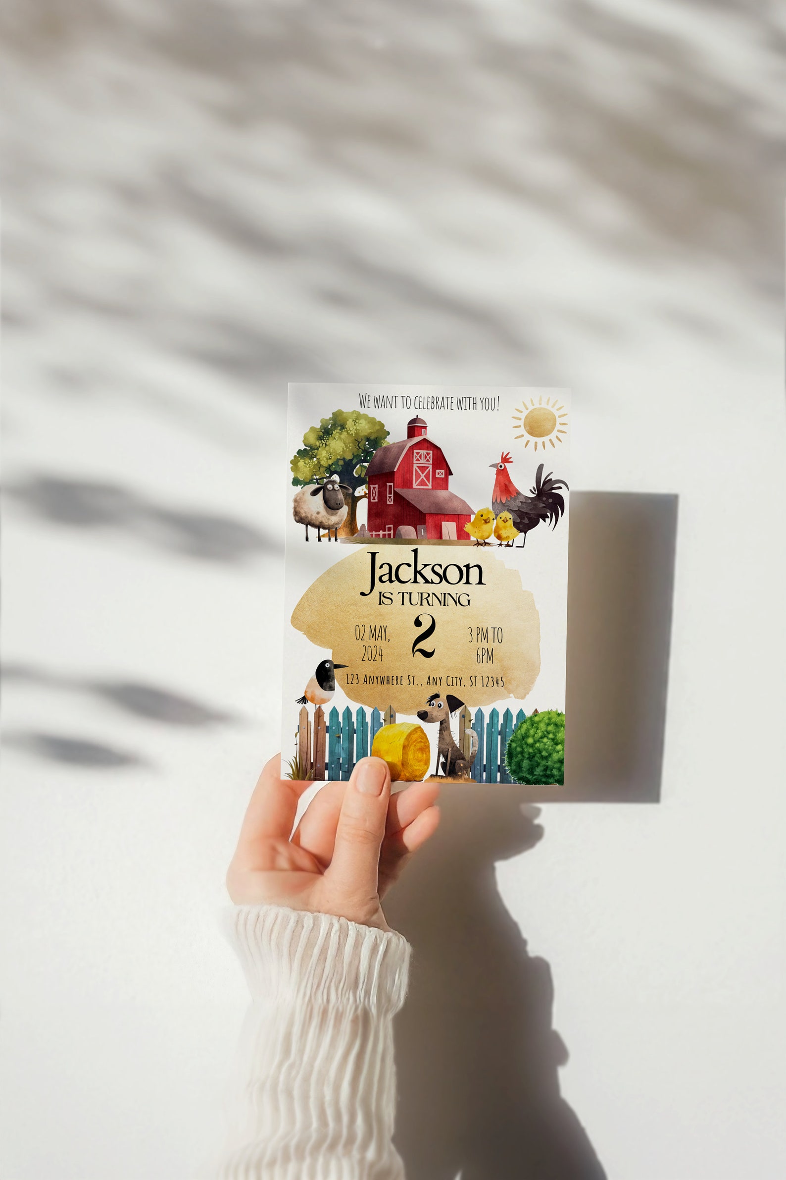 Homestead Farm Birthday Party Invitation, Boys Farm Party Template ...