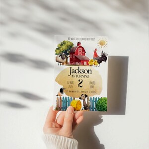 Homestead Farm Birthday Party Invitation, Boys Farm Party Template ...