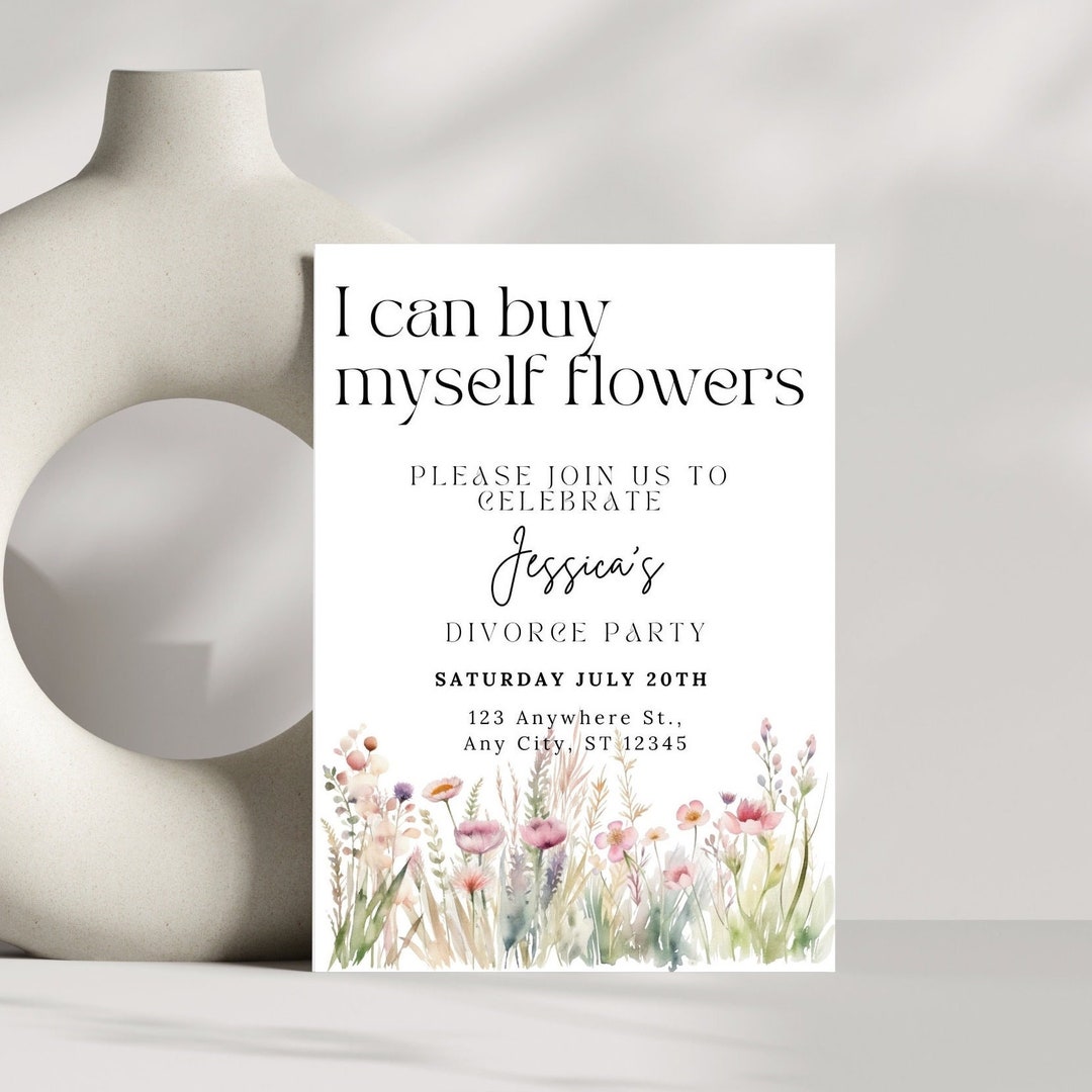 Divorce Party Invitation, Break up Celebration Invite, I Can Buy Myself ...
