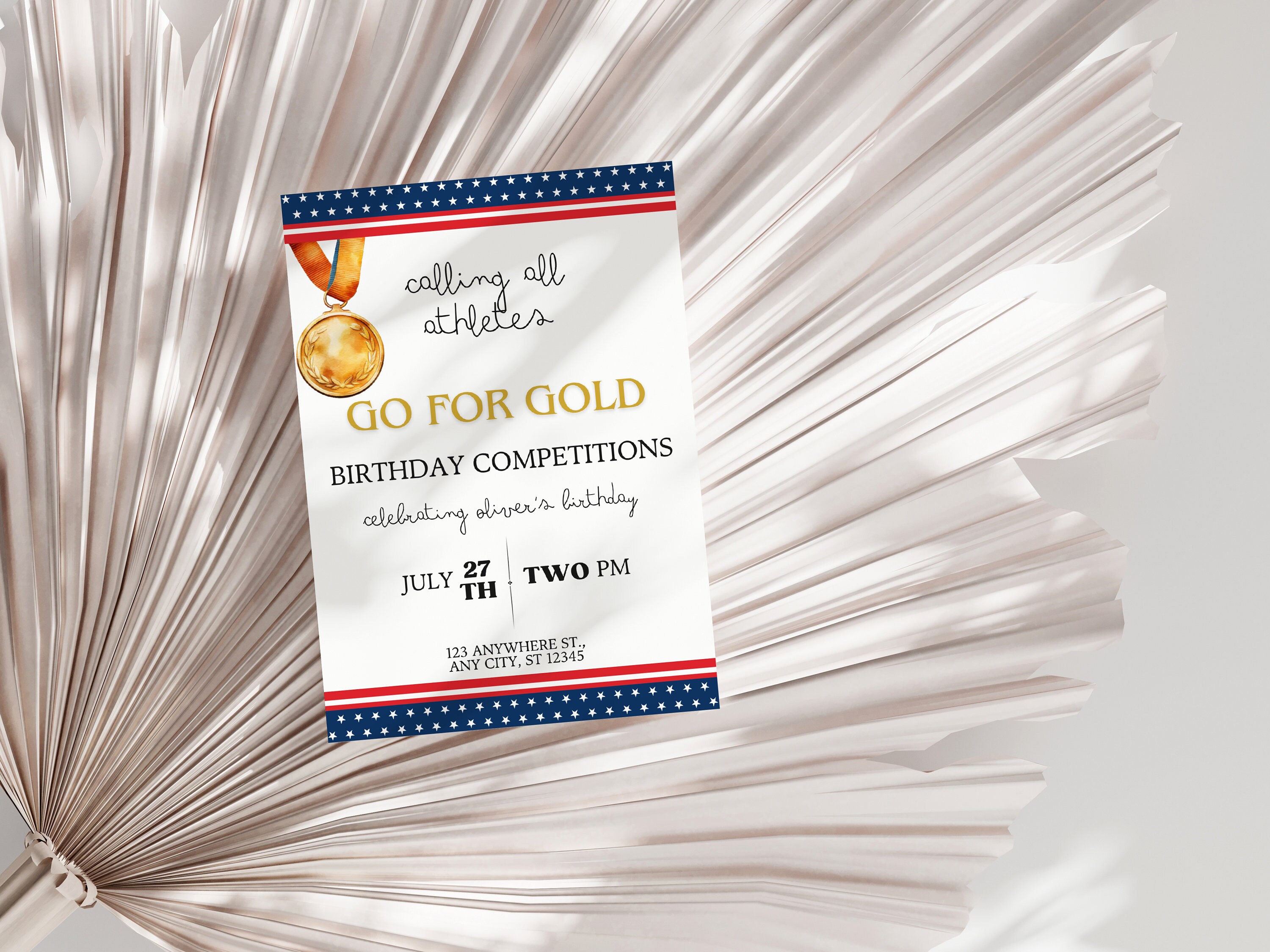 Calling All Athletes Birthday Invitation, Editable Sports Party Invite ...