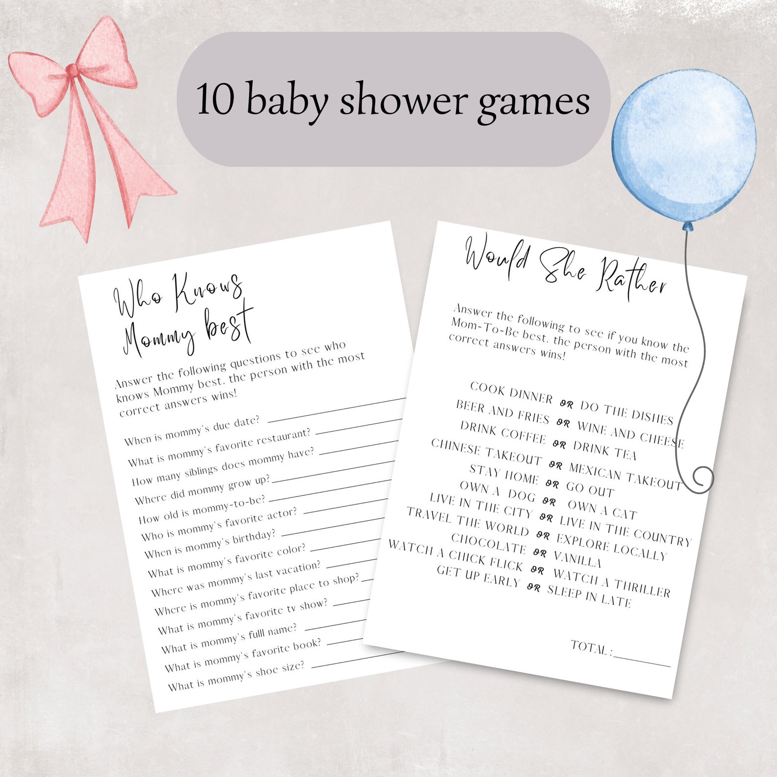 Baby Shower Games, Printable Pregnancy Games, Bingo, Word Scramble, Who ...