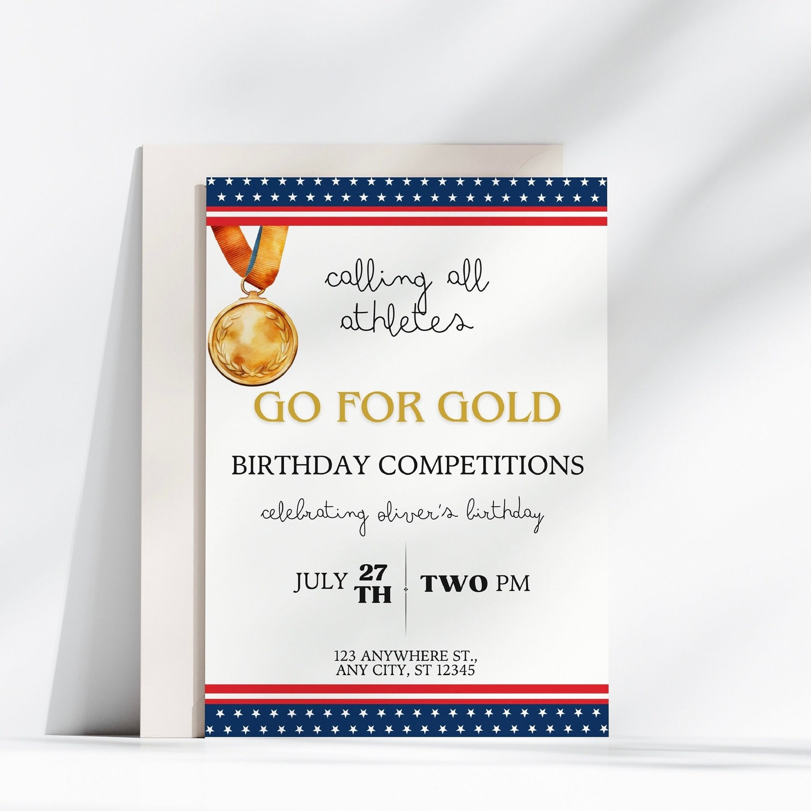 Calling All Athletes Birthday Invitation, Editable Sports Party Invite ...