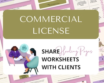 Commercial License for Therapy Journal Worksheets | Permission to Re ...