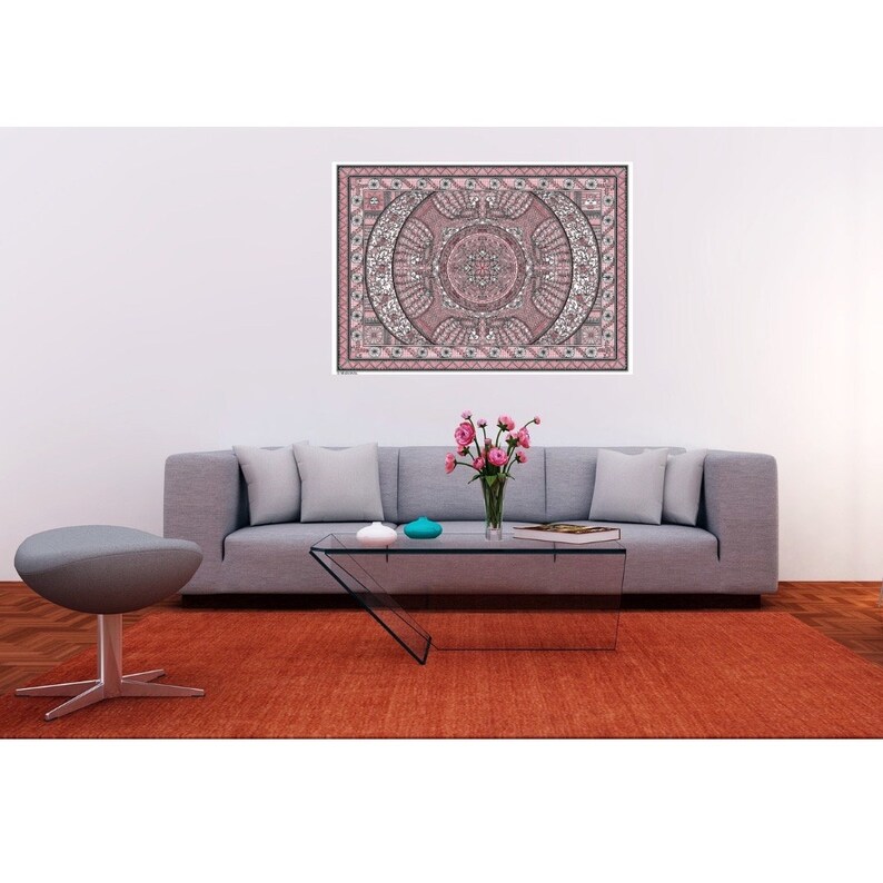 Rings of Life, Madhubani Painting, Mithila Art, Kachni, Fish, Peacock ...