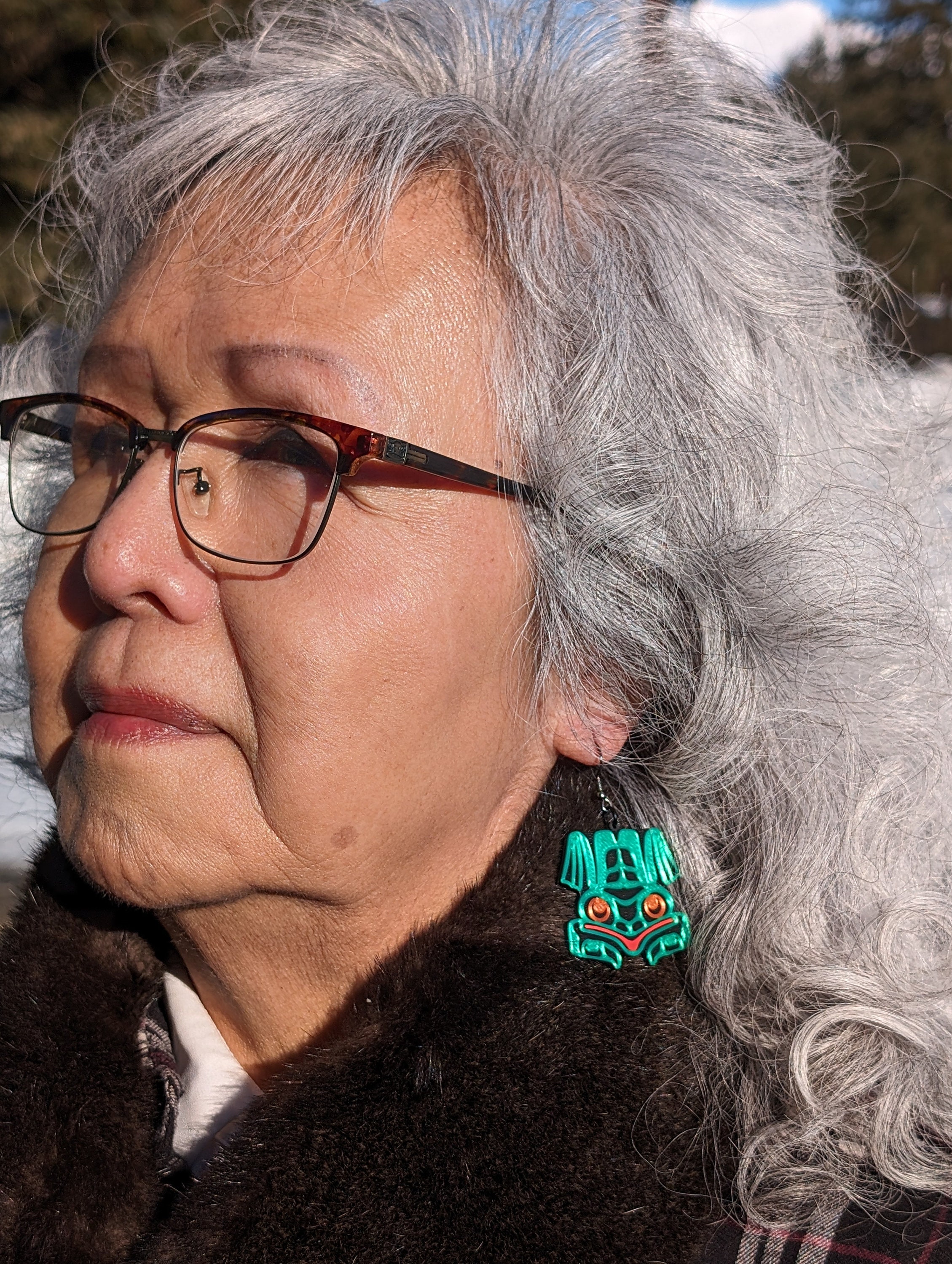 Frog Small Earrings, Pink, Gold or Green, Alaska Native Earrings ...