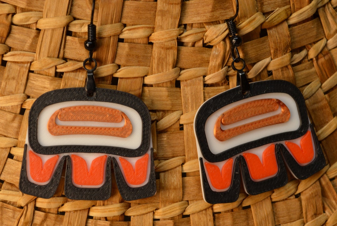 Tail Feather Earrings, Alaska Native Earrings, Indigenous Earrings ...