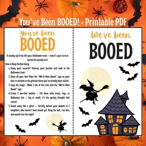 You've Been Boo'd Sign: Halloween Printable Kit (PDF Download) - Etsy