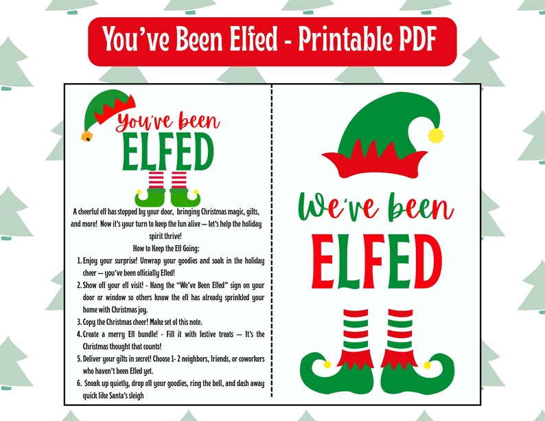 Funny You've Been Elfed Game Printable – Digital Download for Christmas ...