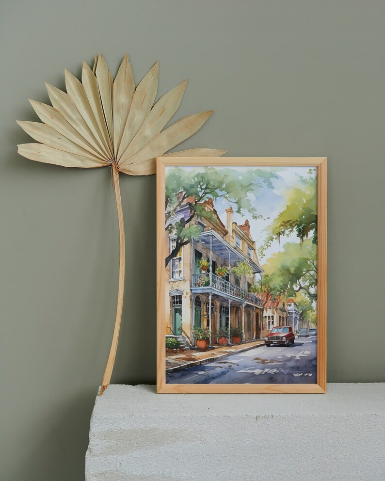 Watercolor Savannah Digital Art Print Savannah Georgia Wall Décor ...