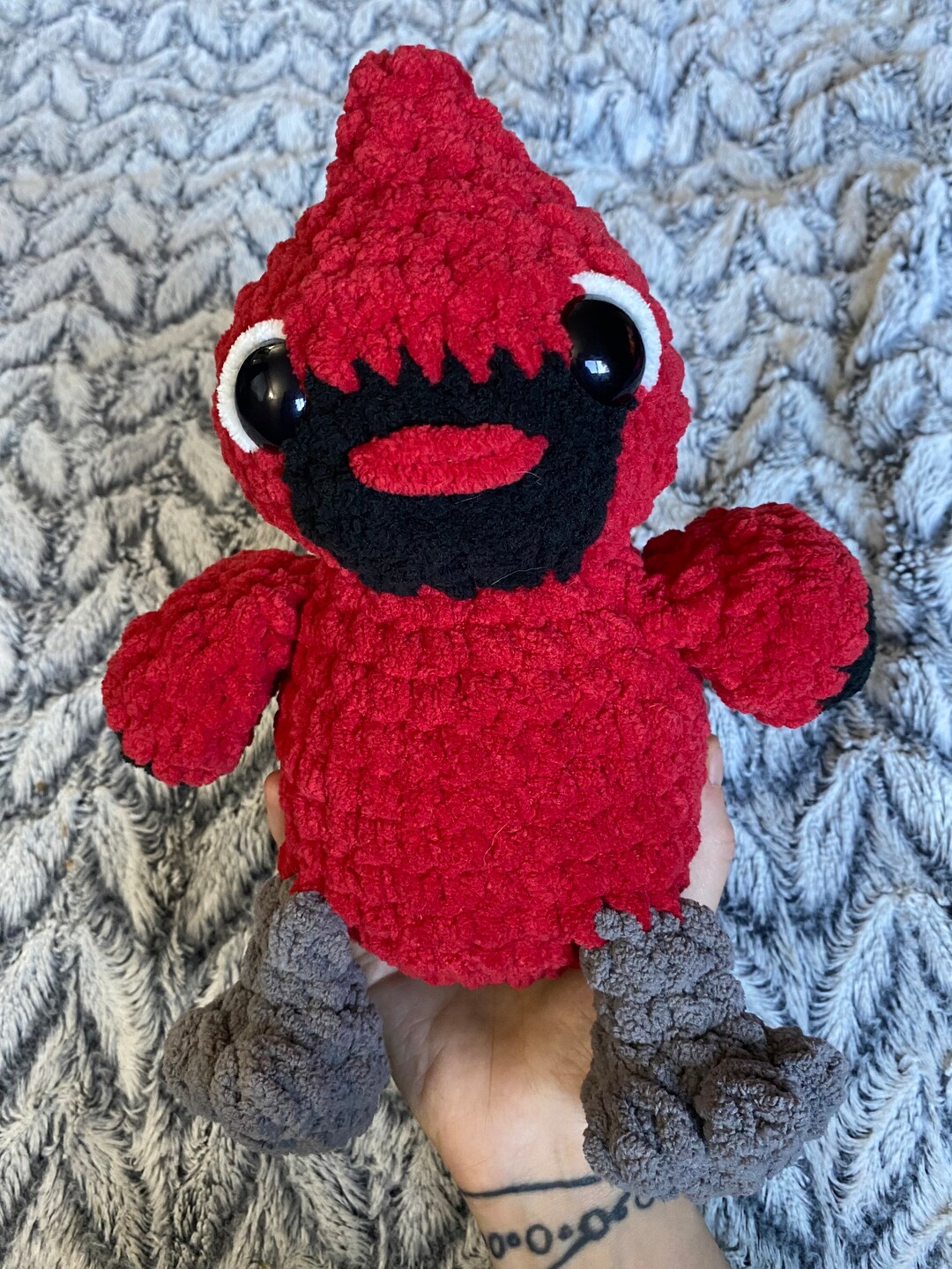 Bird Plushie, Red Cardinal, Cuddly Toy, Toddler, Birthday Gift ...