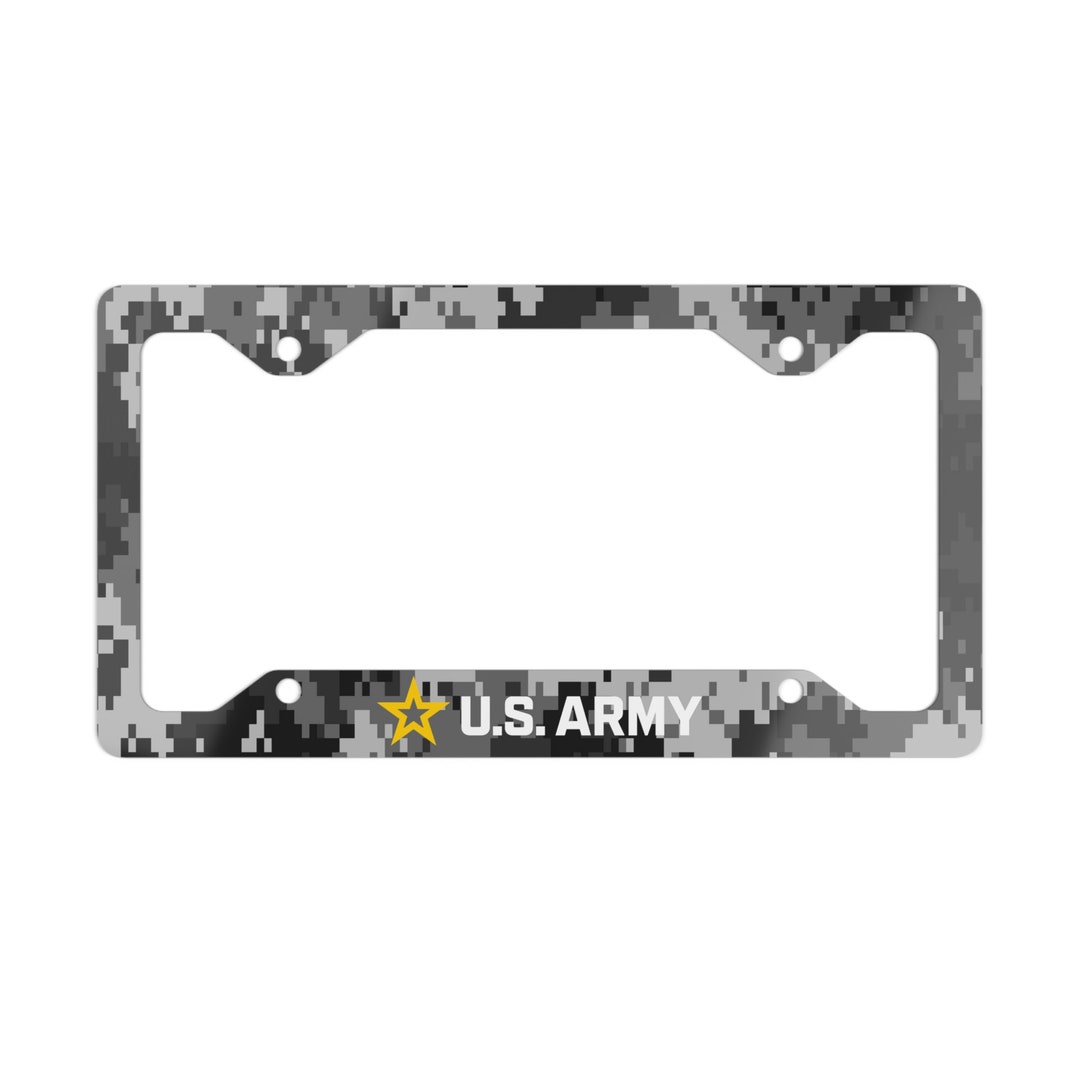 U.S. ARMY Camo Metal Aluminum License Plate Frame With Glossy Finish - Etsy