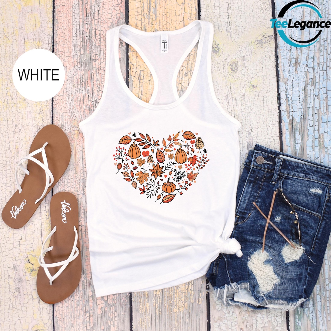 Fall Women Tank Top, Thanksgiving Family Tank Top, Fall Season Tank Top ...