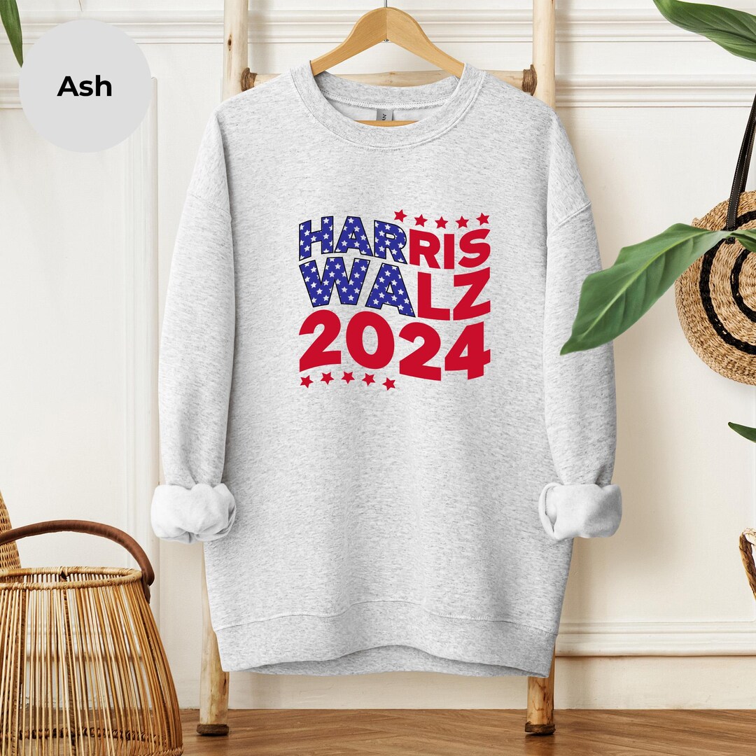 Harris Walz 2024 Sweatshirt, Let's Finish the Job Shirt, 2024 Election ...
