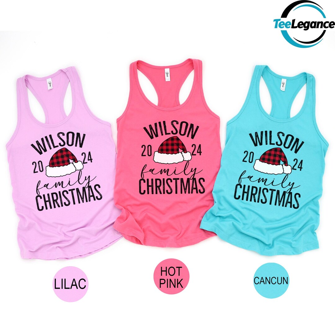 Personalized Family Christmas Tank Top, Custom Christmas Tank Top ...