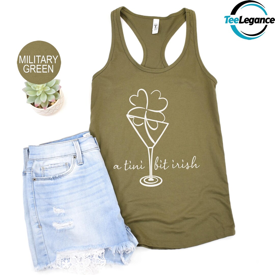 A Tini Bit Irish Tank Top, St Paddys Irish Tank Top, St Patrick's Tank ...