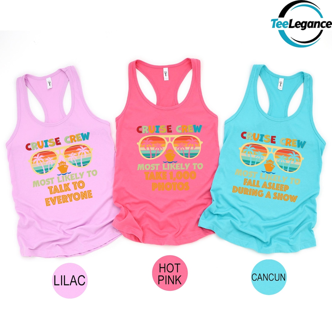 Most Likely to Cruise Crew Tank Top, Funny Cruise Tank Top, Group ...