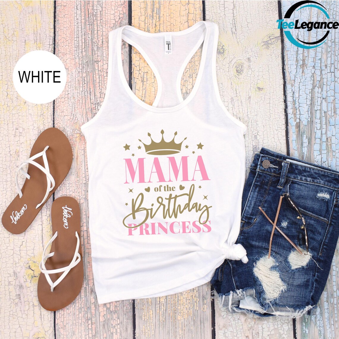 Custom Princess Birthday Tank Tops, Customized Birthday Family Tank Top ...