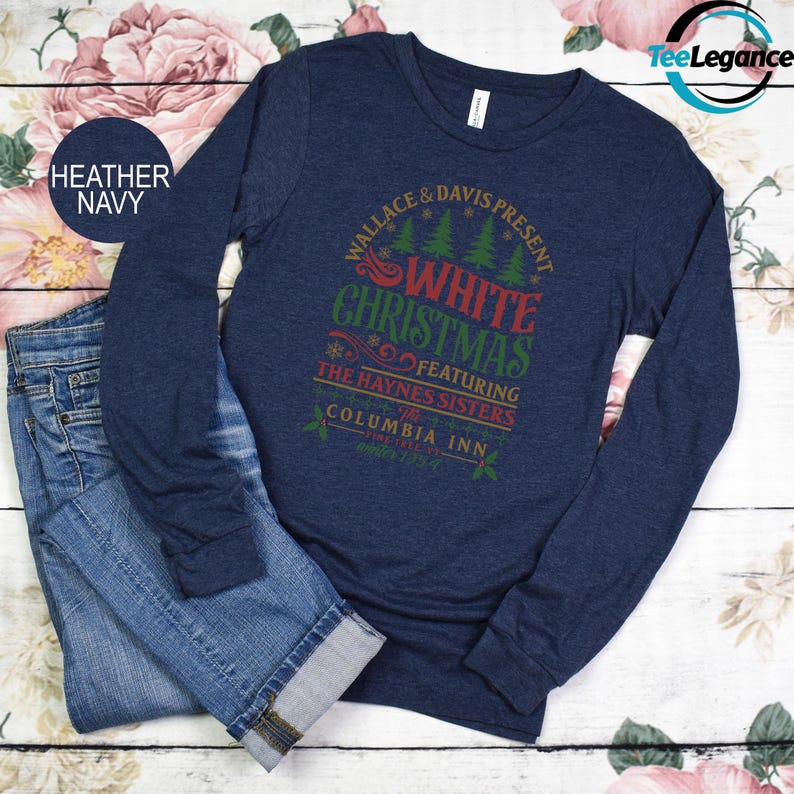White Christmas Movie Unisex Long Sleeve, Christmas Movie Long Sleeve ...