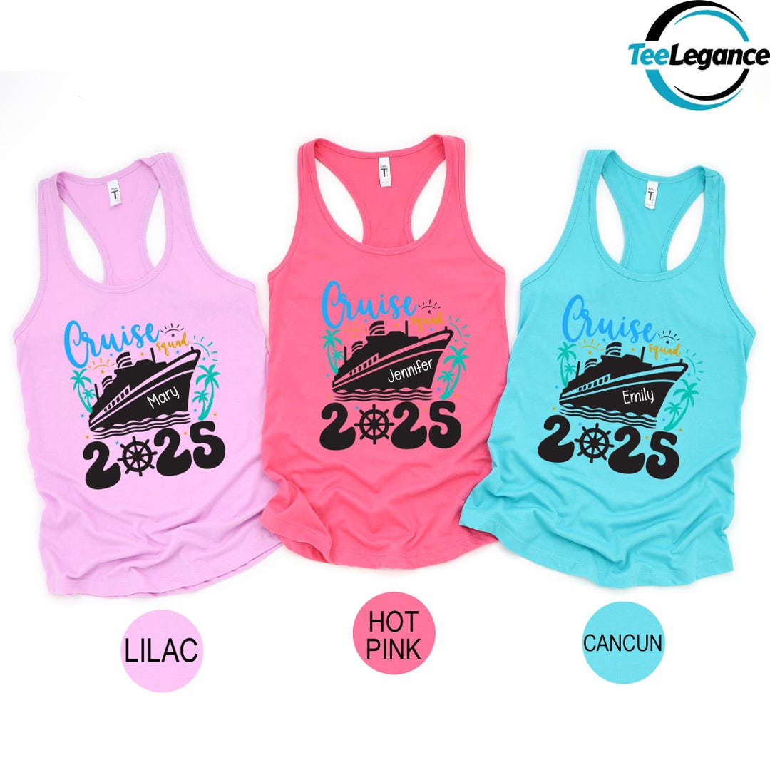 Custom Cruise Squad 2025 Tank Top, Summer Matching Family Tank Top ...