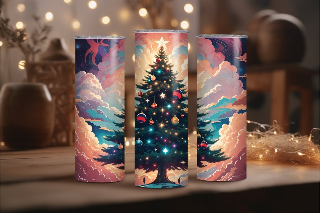 Cosmic Christmas Ornament Tree Painting 20 Oz Skinny Tumbler ...