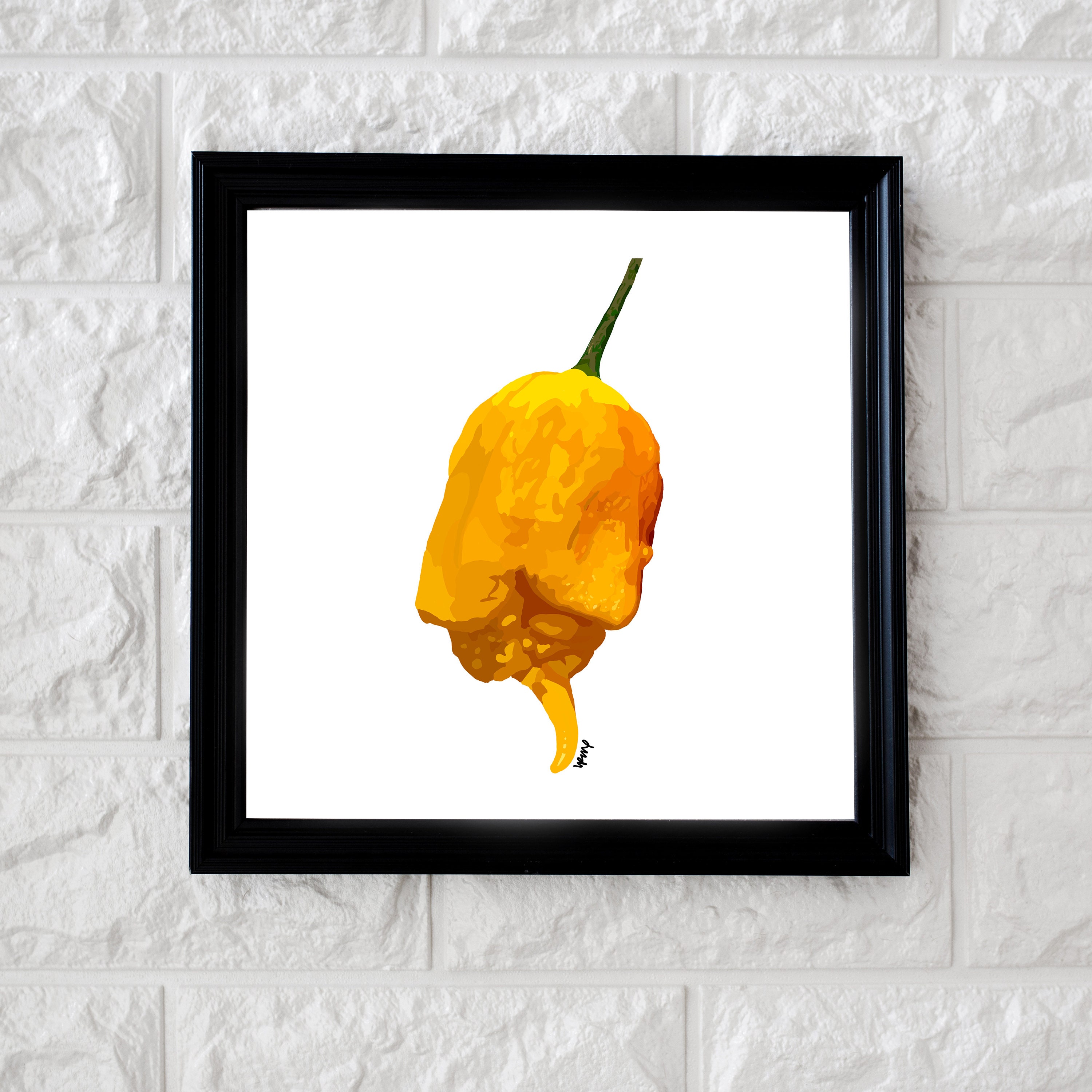 Yellow Pepper Art Print – Printable Art, Digital Art, Downloadable Art ...
