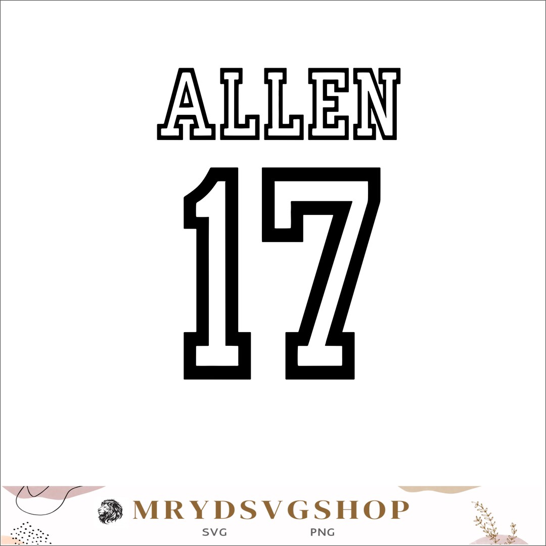 Allen SVG, Cut File, Png, Josh Allen Svg, Buffalo Svg, Allen Cricut ...