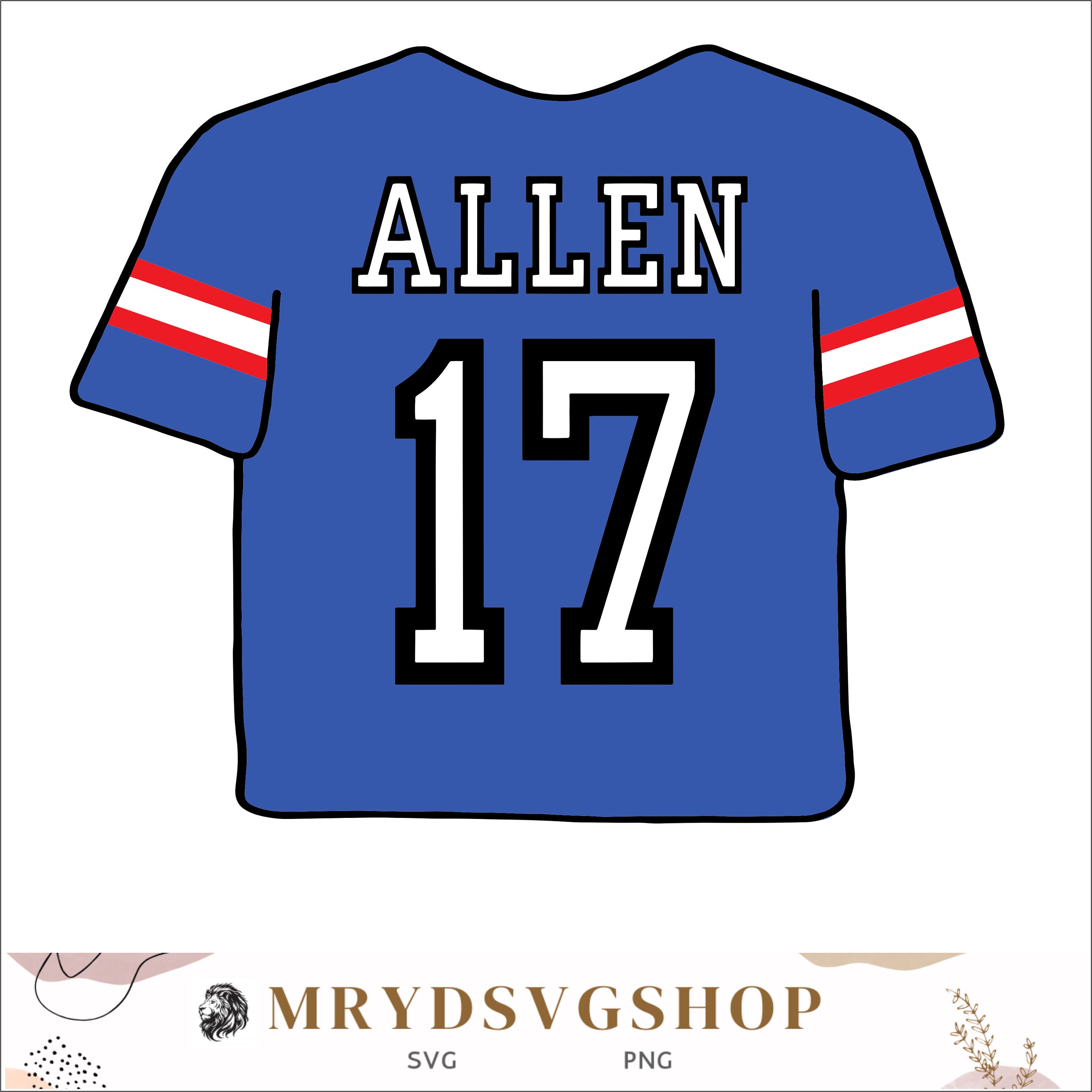 Allen SVG, Cut File, Png, Josh Allen Svg, Buffalo Svg, Allen Cricut ...