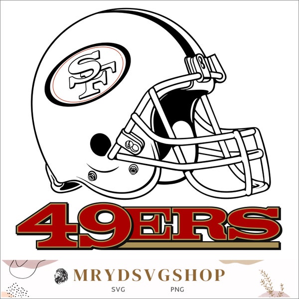 San Francisco 49ers Helmet Svg Files - Etsy