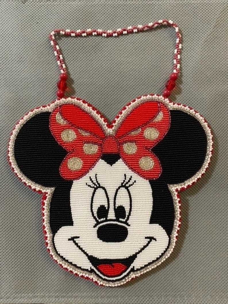 Mickey and Minnie Beaded Medallion - Etsy