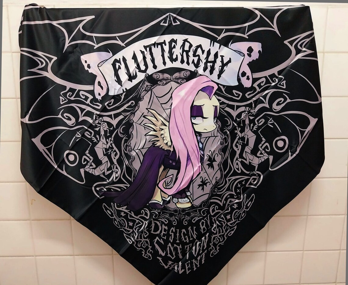 Fluttershy the Goth Shawl - Etsy