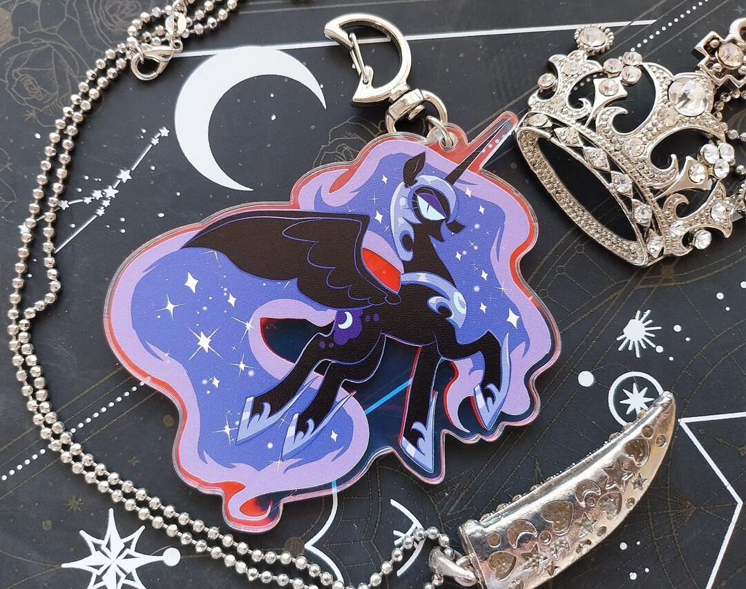 Nightmare Moon Hologram Acrylic Keychain - Etsy