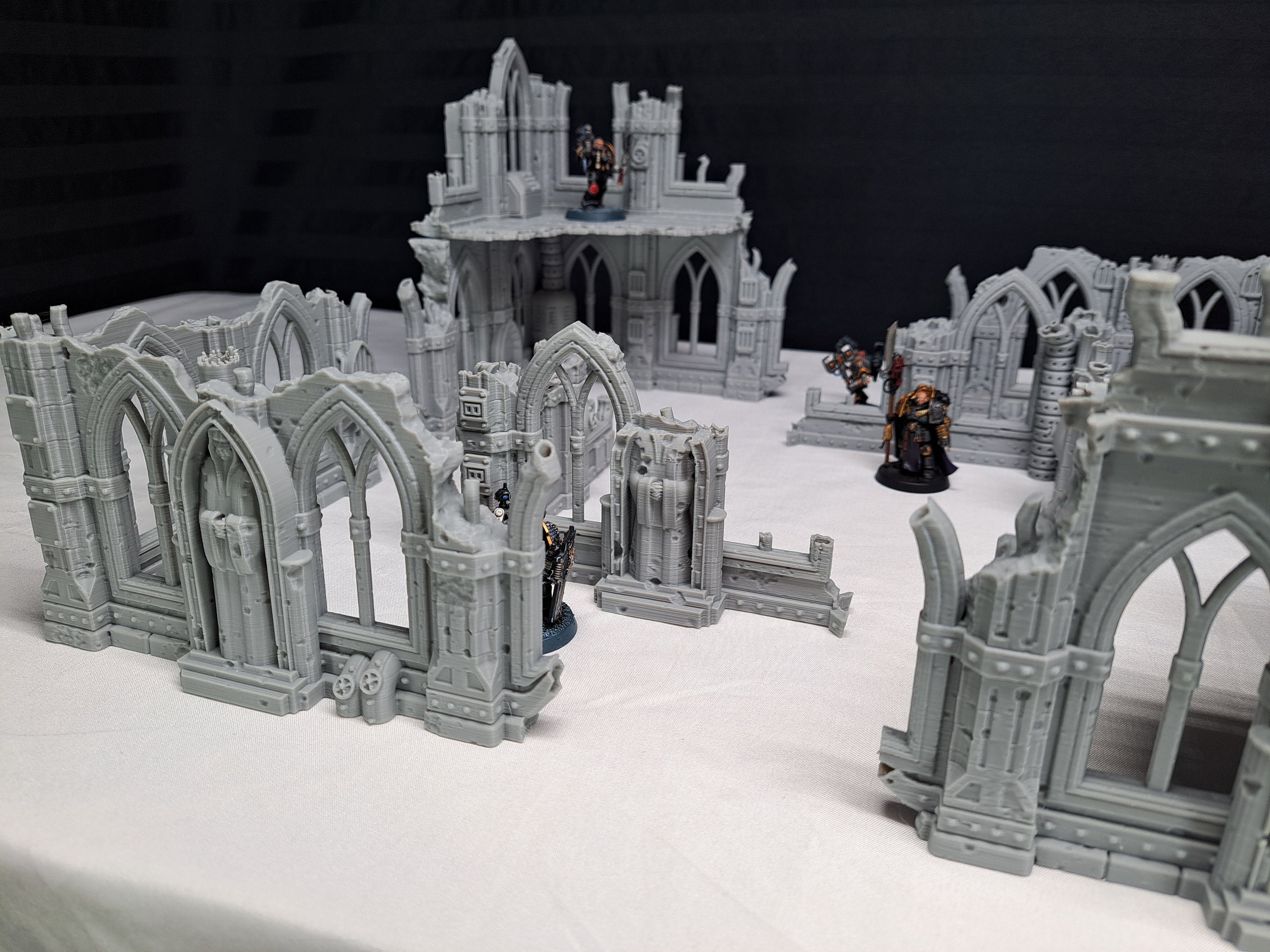 X9 Building Set B - Grim Dark Ruins - Tabletop Terrain Bundle - DND RPG ...