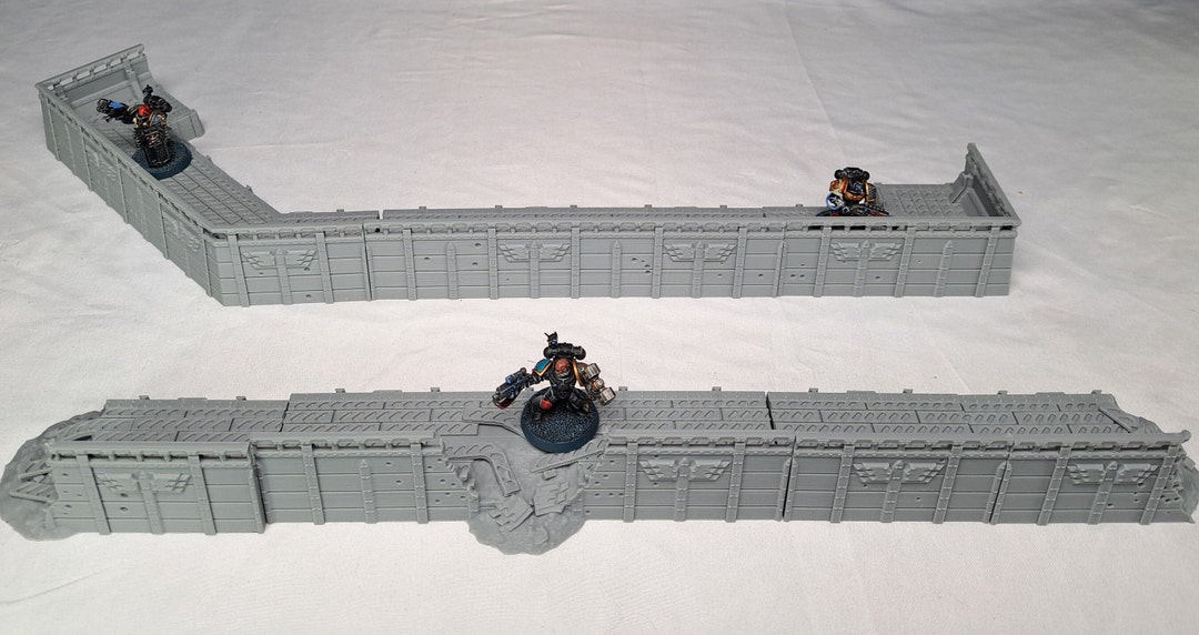 16x Piece Trench Line - Modular Gothic Grimdark Barrier - 28mm Terrain ...